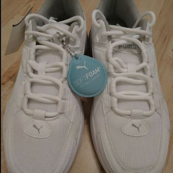 Puma | Shoes | New Puma Mens White Soft Foam Sneakers Size 9 Nwob ...